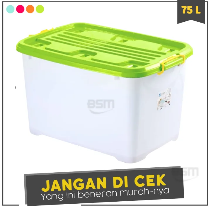 KOTAK CONTAINER PLASTIK BESAR 75 LITER BOX KONTAINER MURAH EZY DENGAN ...