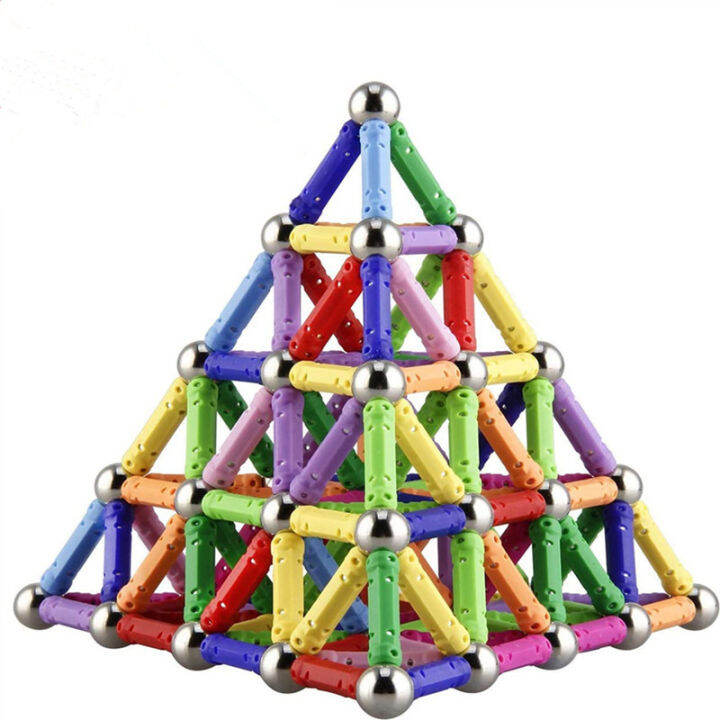 160 Pcs Magnetic Building Sticks Block Magnet Educational Toys Magnetic ...