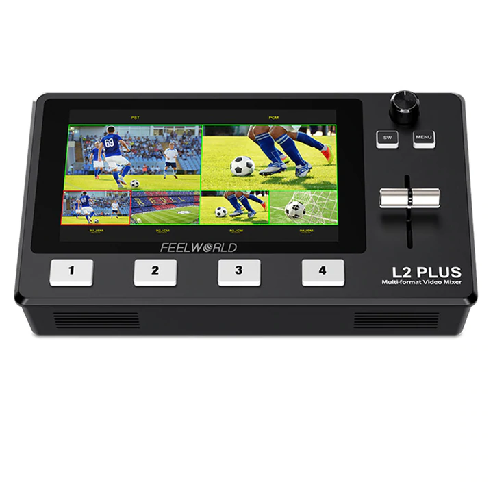Feelworld L2 Plus 5.5-Inch Touch-Easy Setup Multi Camera Video Mixer Switcher with PTZ Control ...
