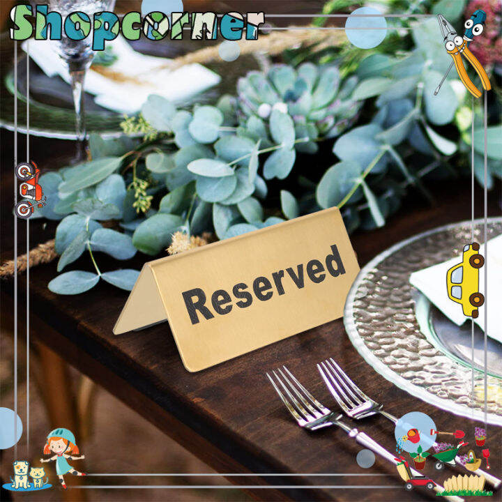 Reserved Table Sign Papan Meja Stainless Table Card Sign Hotel ...