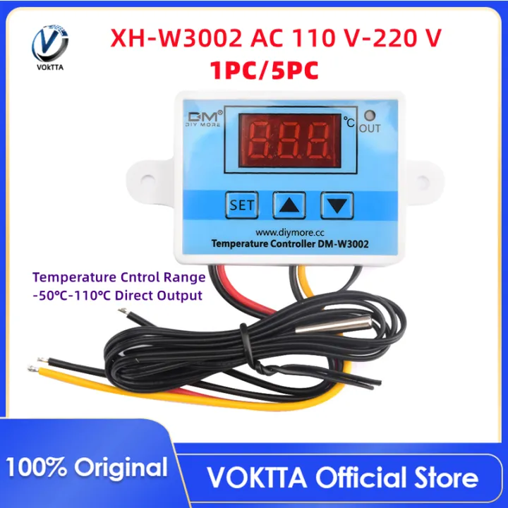 Original VOKTTA AC 110-220V W3002ดิจิตอล LED ตัวควบคุมอุณหภูมิสวิตช์ ... Original VOKTTA AC 110-220V W3002ดิจิตอล LED ตัวควบคุมอุณหภูมิสวิตช์ ...