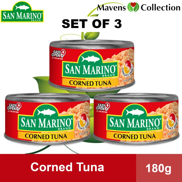 San Marino Corned Tuna 180g (Set of 3) by MAVENS COLLECTION | Lazada PH