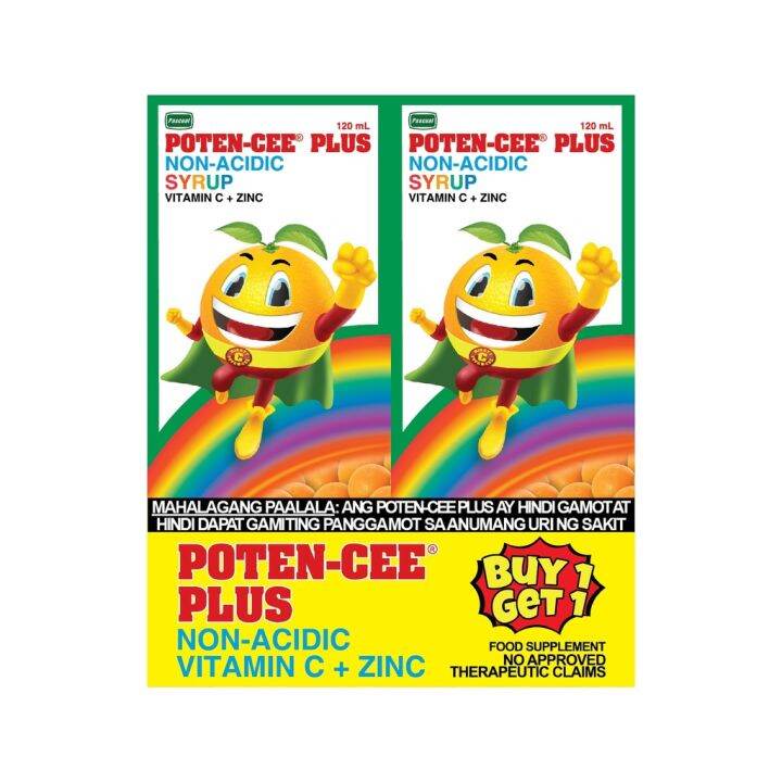 POTEN-CEE PLUS Non-Acidic Syrup Vitamin C + Zinc 120ML | Lazada PH