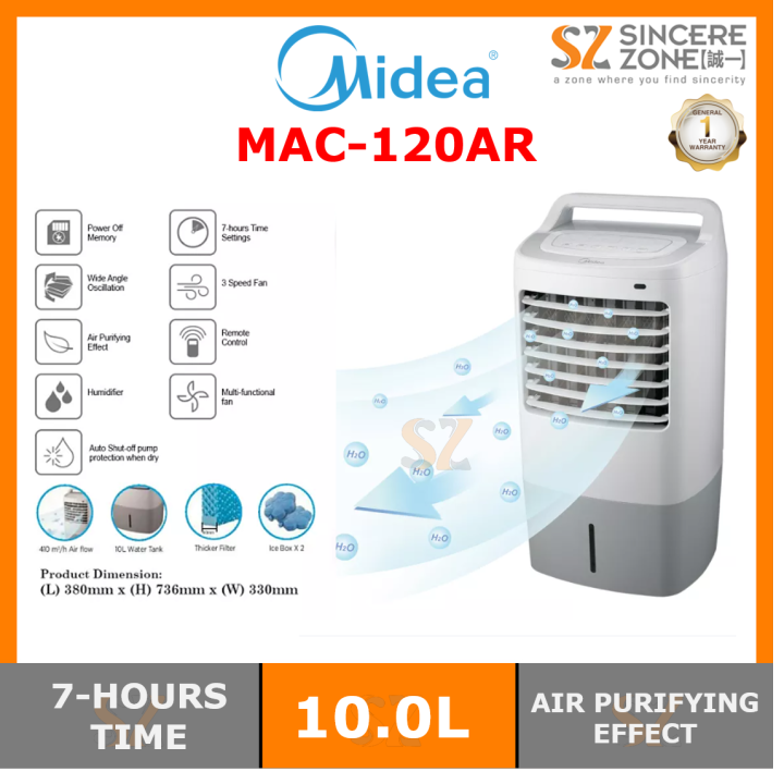 Midea MAC-120AR 10.0L Air Cooler (MAC120AR) | Lazada