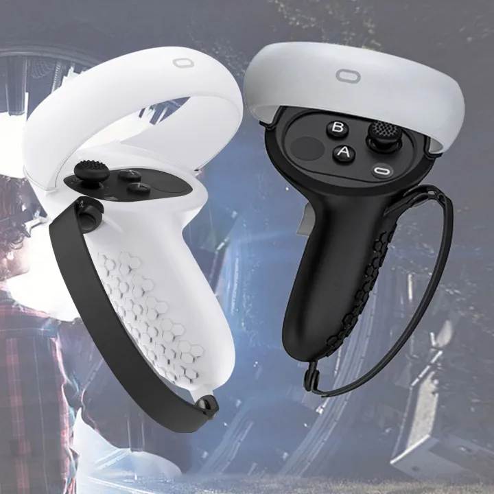 ซิลิโคน Controller Grips VR อุปกรณ์เสริมสำหรับ Oculus Quest2 Handle ...