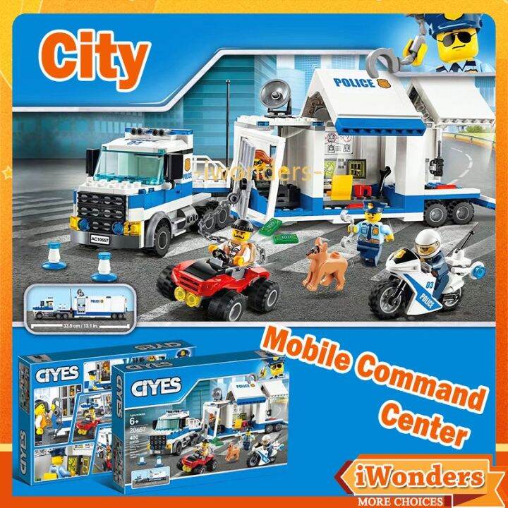 Mobile Command Center City Building Blocks Locomotive Police Car Police ...