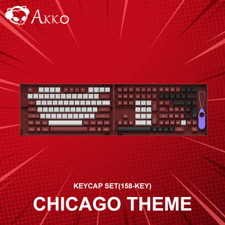 คีย์แคป Akko Chicago Theme Keycap Set(158-key) | Lazada.co.th