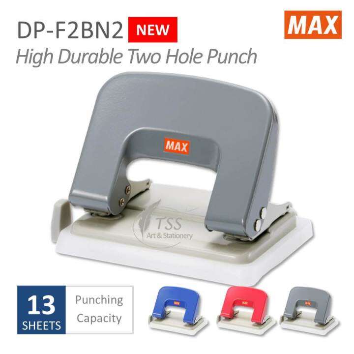 MAX Hole Puncher DP-F2BN2 | 12 Sheets | 2 Hole paper puncher | Penebuk ...
