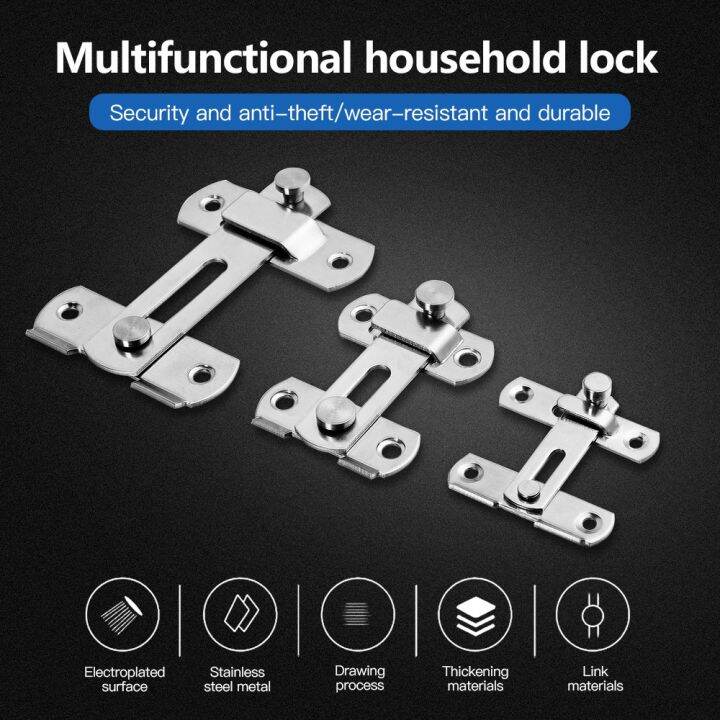 EKEZ Stainless Steel Swivel Bolt Door Latch Slug Catch Hasp Lock for ...