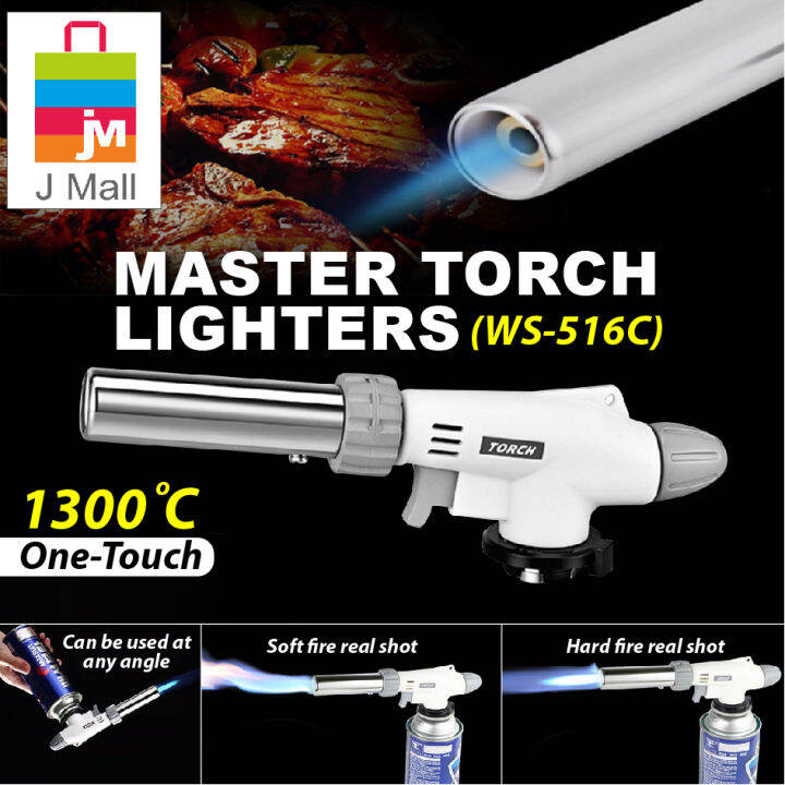 J MALL [WS-516C] Master Torch / Butane Lighter Professional Chef Blow ...