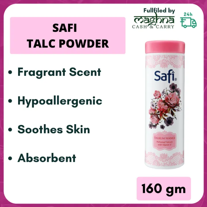 Safi Pink Floral Perfumed Talcum Powder (Bedak Wangi) with Vitamin E ...