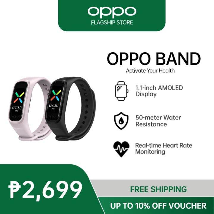 OPPO Band B1 Bluetooth Watch 1.1-inch AMOLED Screen Continuous SpO2 Monitoring 50M Water ...