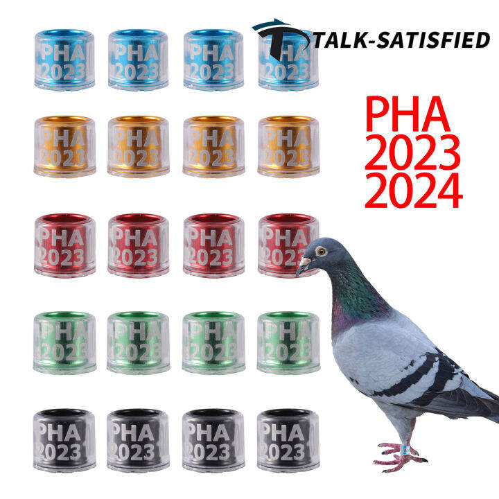 PHA 2023/2024 Pigeon แหวนเท้า ID 8มม. คุณภาพสูงทนทานอะลูมิเนียมหลากสีแกนตัวอักษรแหวนสำหรับใส่ ...