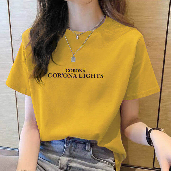 HGFG 100% ฝ้ายผ้าฝ้ายฤดูร้อนเสื้อแขนสั้นหญิงนักเรียน2023ใหม่เกาหลีหลวม ...