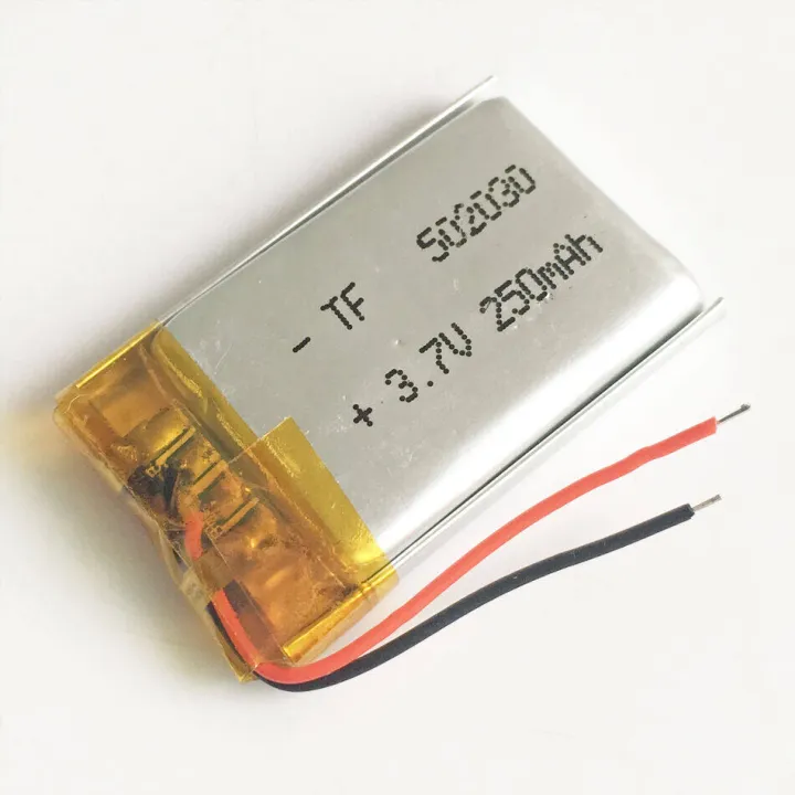 Battery Li-Polymer เบอร์ 502030 3.7V 250mAh แบตเตอรี่ สำหรับ กล้อง แทป ...