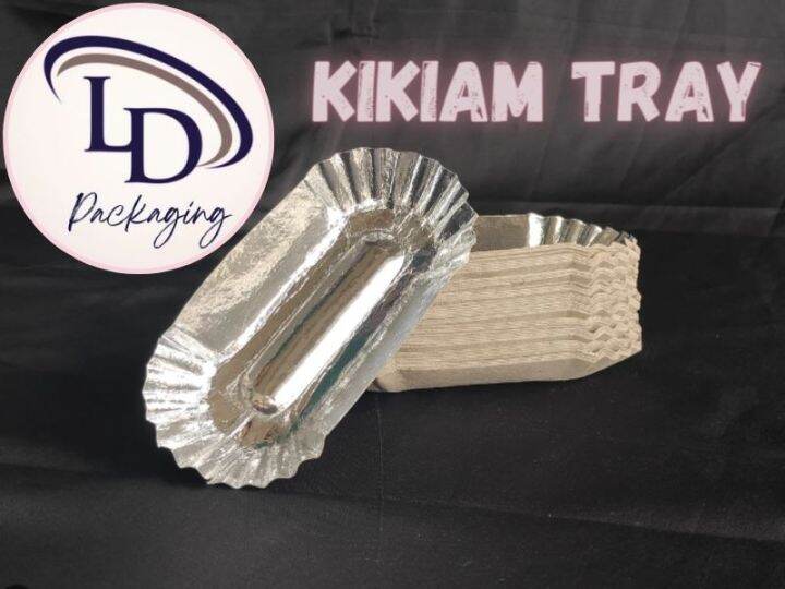 40pcs Kikiam Tray Serving Dish Set Paper Food Boats Disposable Fluted ...