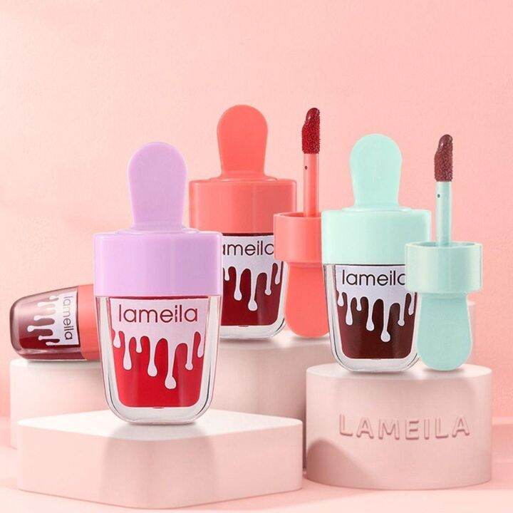 M388 ลิปกลอส ไอศกรีมน่ารัก 6 สี เนื้อบางเบา นุ่มลื่น ให้ความชุ่มชื้น ...