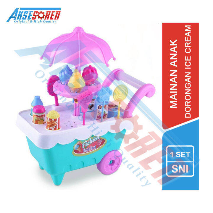 Aksesoren Mainan Gerobak Roda Es Krim Mini 1 Set [FI 501] / Troli Anak ...