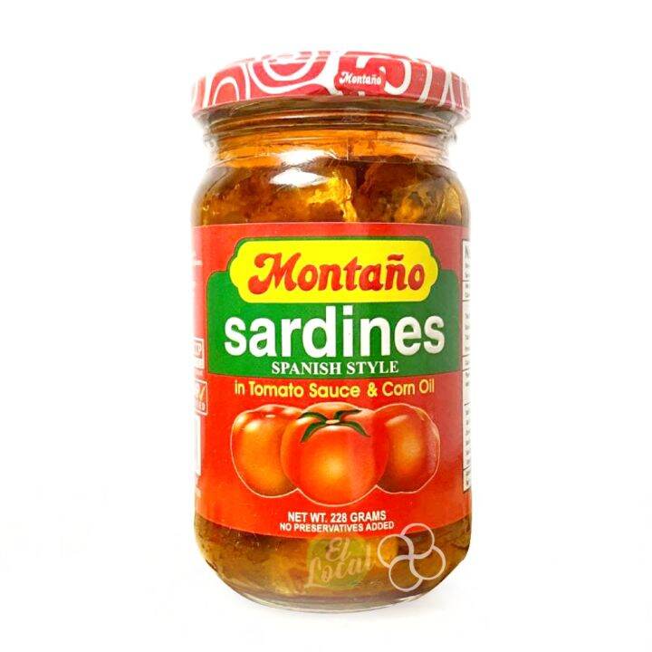 Montano Spanish Style Sardines in Tomato Sauce & Corn Oil 228g | Lazada PH