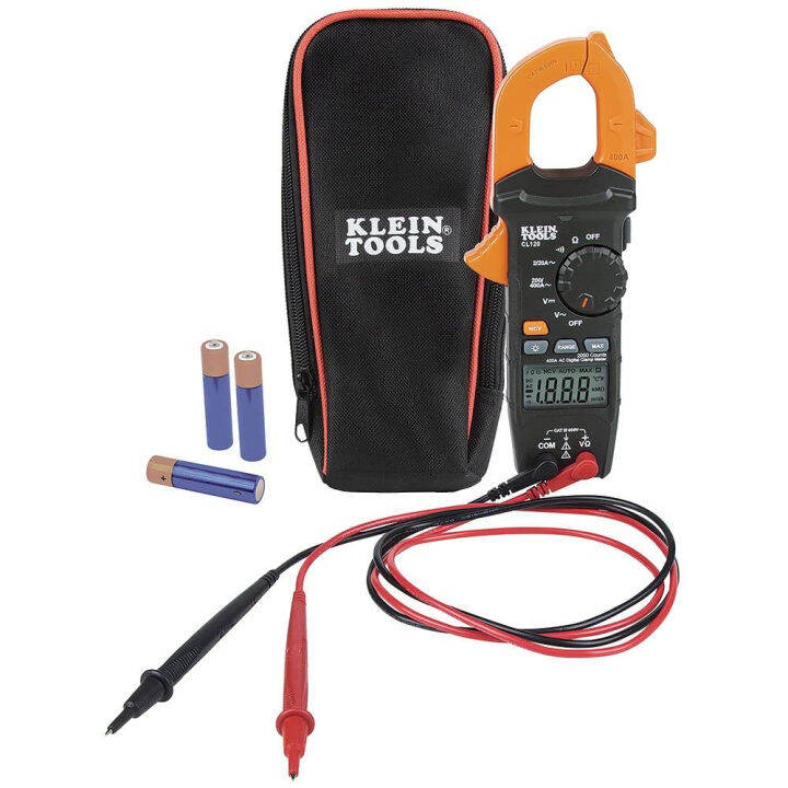 Klein Tools CL120 Digital Clamp Meter, Auto-Ranging 400 Amp AC, AC/DC ...