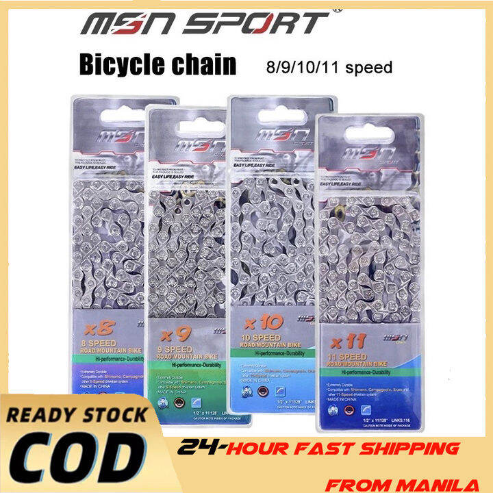 MSN Silver Bike Chain for Mountain Bikes & Road Bikes Available in 8,9 ...