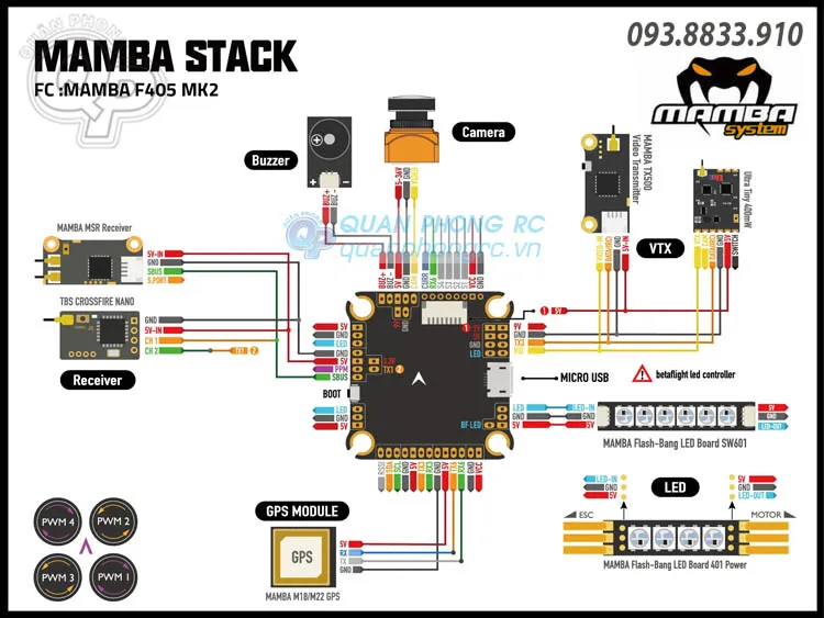 Diatone Mamba Basic F722 Mini Mk3 Flight Controller Mpu6000, 51% OFF