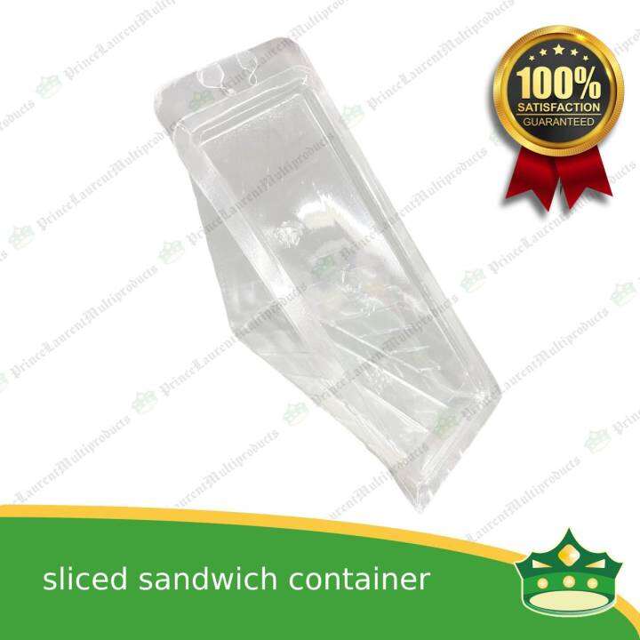 [100 pcs] sandwich container clear OPS clamshell for sliced sandwiches ...