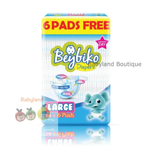 BEYBIKO DIAPER LARGE by 54+6pcs/Pack | Lazada PH
