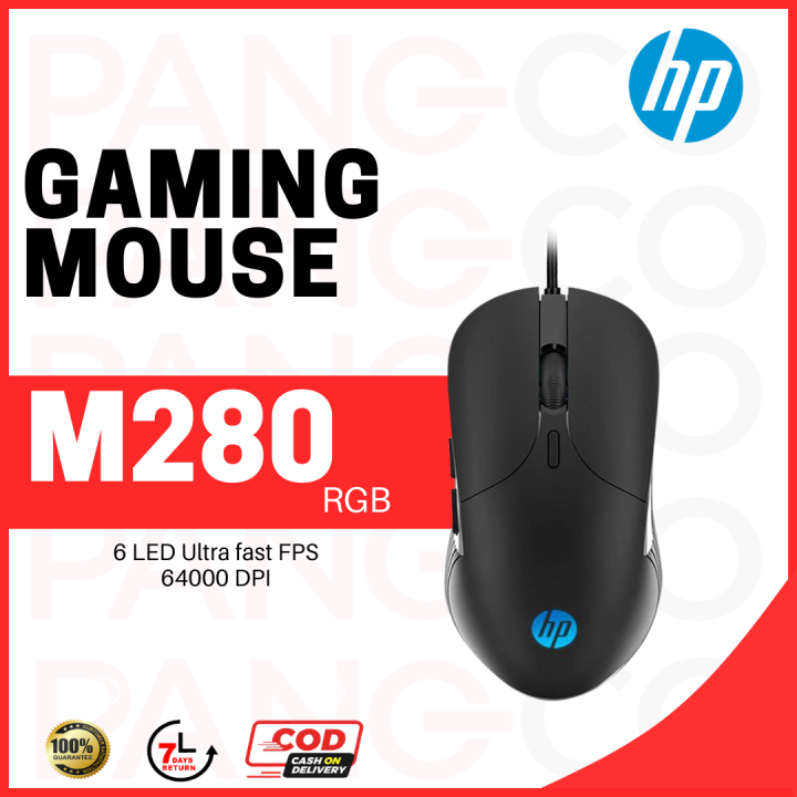 HP M280 Genius Gaming Mouse 6400 Dpi Adjustable Wired RGB Led Mice ...