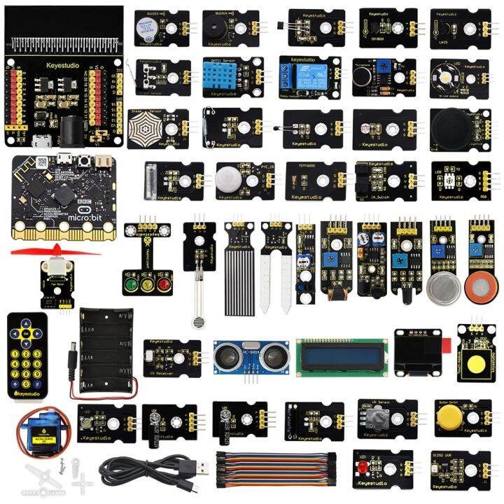 Keyestudio Microbit V2 45 in 1 Sensor Starter Kit สําหรับ BBC Micro: Bit Kit Programming Kit ...