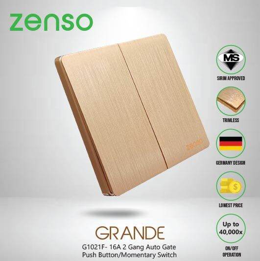 Zenso - Grande Series 2 Gang Auto Gate Push Button/Momentary Switch ...