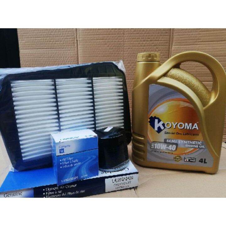 CHEVROLET OPTRA 1.8 OIL FILTER + AIR FILTER + KOYOMA 10W40 SEMI ...