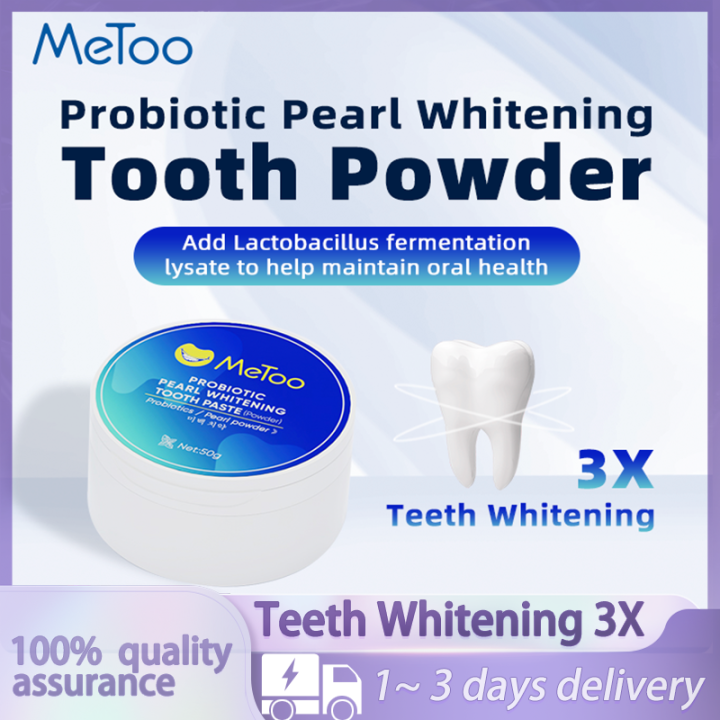 MeToo Teeth Whitening Powder/Whitening Tooth Powder/Probiotics/Pearl ...