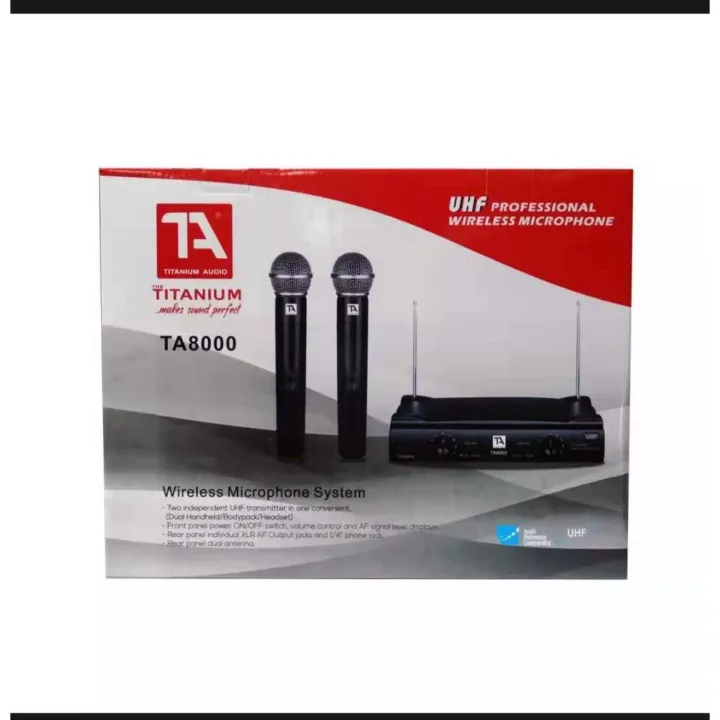 Titanium Audio TA8000 UHF Professional Wireless Microphone | Lazada PH