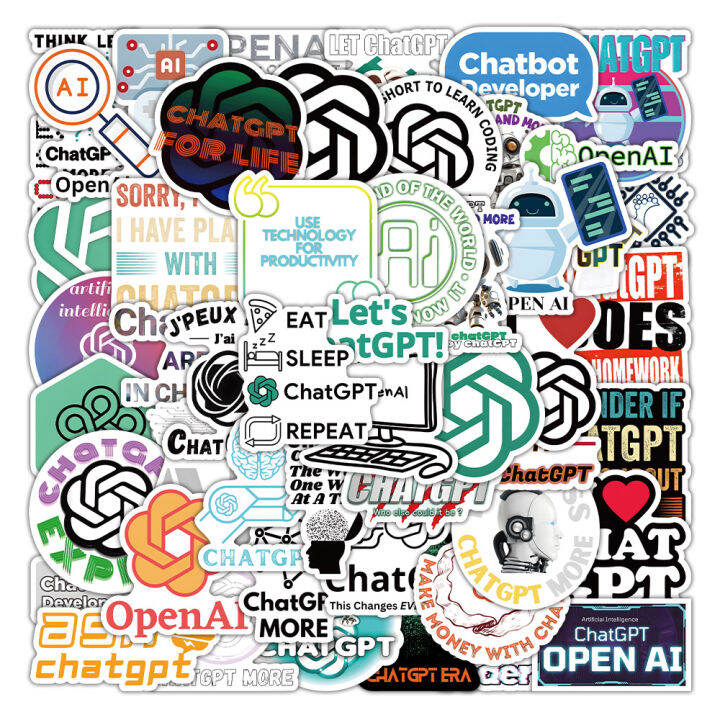 พร้อมส่ง CHATGPT OPENAI GPT INTERNET AI sticker สติกเกอร์กันน้ำรูปแบบ ...