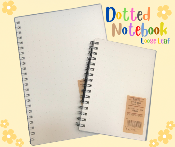 Minimalist Spring/ Spiral Loose Leaf Notebook: Dotted/ Bullet A5- A6 ...