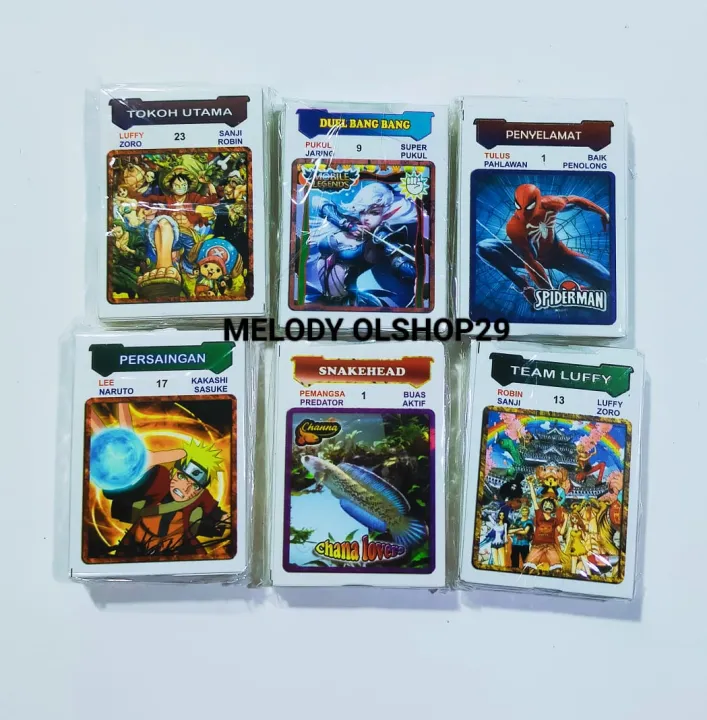 MAINAN KARTU WARTET 32LEMBAR/GAMBARAN JADUL 4,5X6,5CM MURAH | Lazada ...