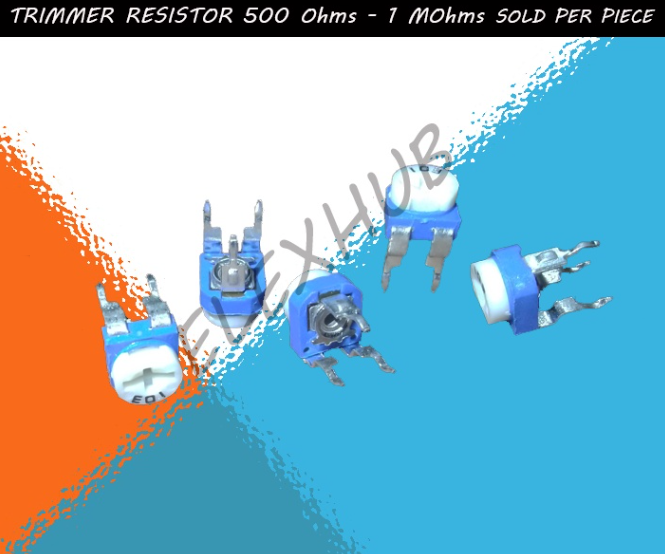 TRIMMER RESISTOR 500 Ohms - 1 MOhms (PER PIECE) 500 1K 2K 5K 10K 20K ...