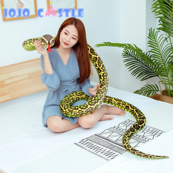 JOJO CASTLE 300cm Simulation Cobra Snake Plush Toys Dolls Soft Animal ...