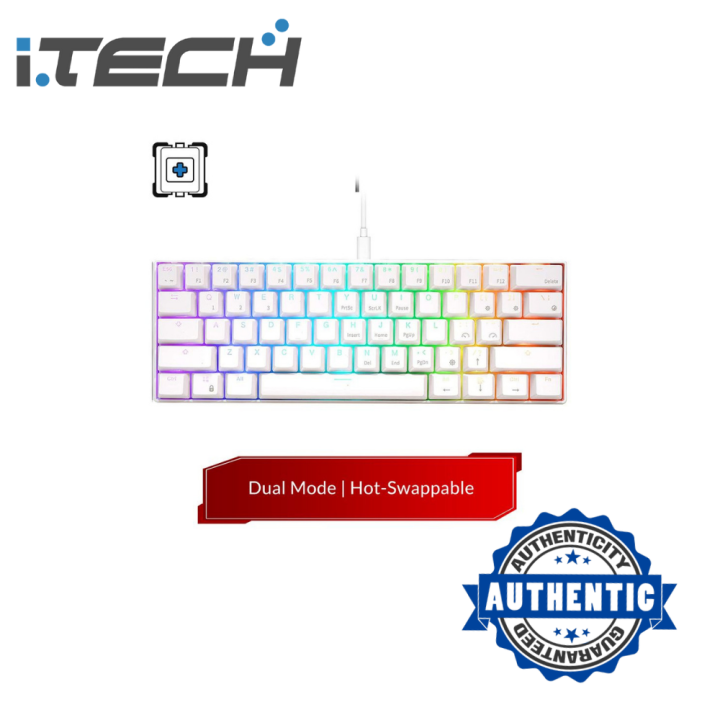 RK Royal Kludge RK61 Wired / Wireless RGB 60% Compact 61-Keys ...