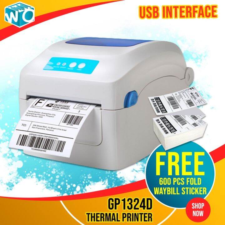 Thermal Printer Gprinter GP1324D - Waybill Printer A6 Barcode Label ...