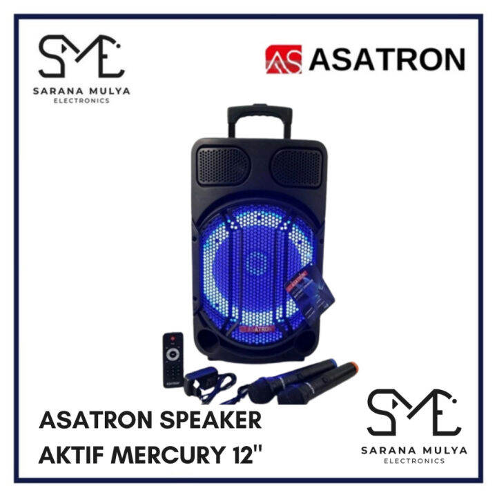 SPEAKER BLUETOOTH ASATRON PORTABLE MERCURY 12INCH - MIC WIRELESS /RADIO ...