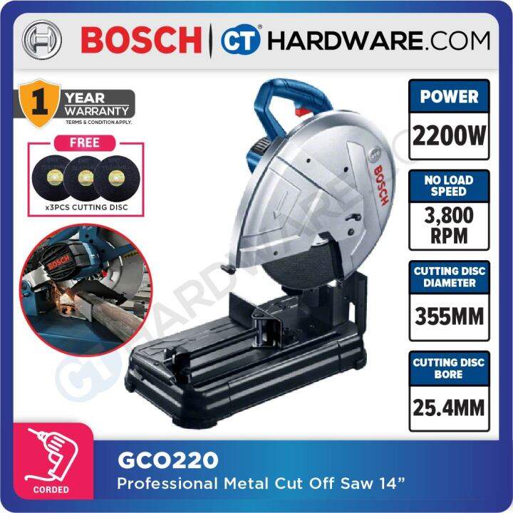 BOSCH GCO 220 PROFESSIONAL CORDED METAL CUT OFF SAW 14" 2200W [ GCO220 ...