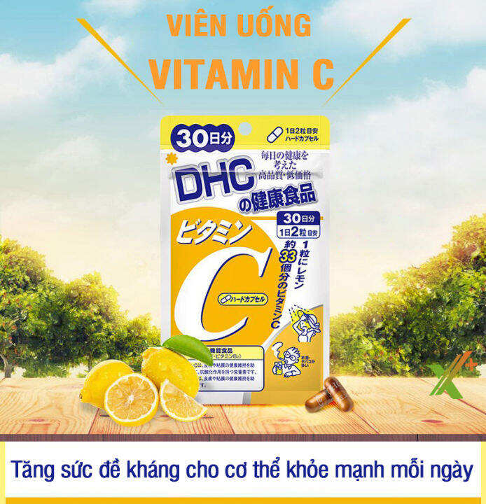 Viên uống Vitamin C DHC Nhật Bản thực phẩm chức năng giúp tăng sức đề ...