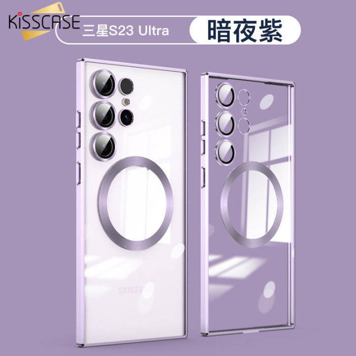 KISSCASE Luxury Transparent Plating For Magsafe Case For Samsung Galaxy ...