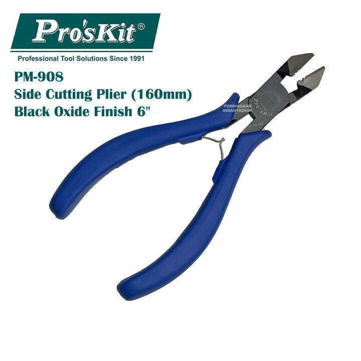 Pro'sKit PM-908 Side Cutting Plier Diagonal Plier (160mm) Black Oxide ...