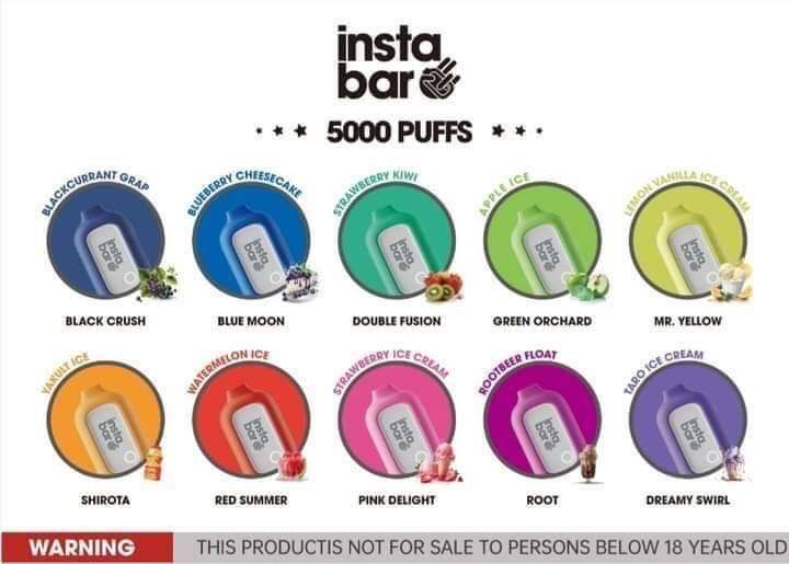Instabar 5000 Puffs Disposable Pod 5% | Lazada PH
