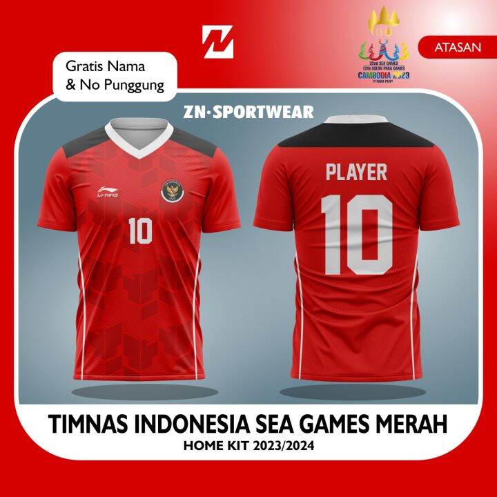 Baju Jersey Timnas Indonesia Home Merah Special SEA GAMES Terbaru 2023/ ...
