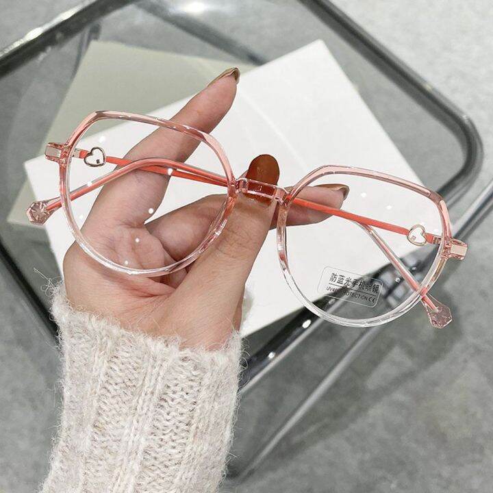 OPTOCAL สไตล์ INS หัวใจรักขาแว่น วินเทจ สีดำ แว่นตาผู้หญิง แว่นตา ...