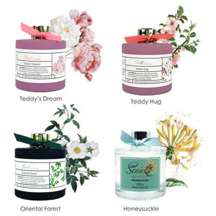 LOVELY LACE | Reed Diffuser Oil with 8 Willow Sticks | 4 Fragrances ...